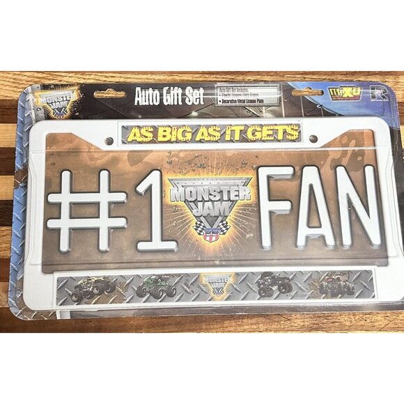 Other | Monster Jam 1 Fan Auto Gift Set License Plate Frame | Poshmark